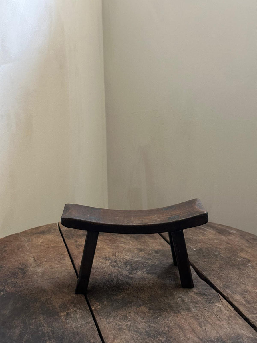 Mini Dark Wood Stool – Home By Seven